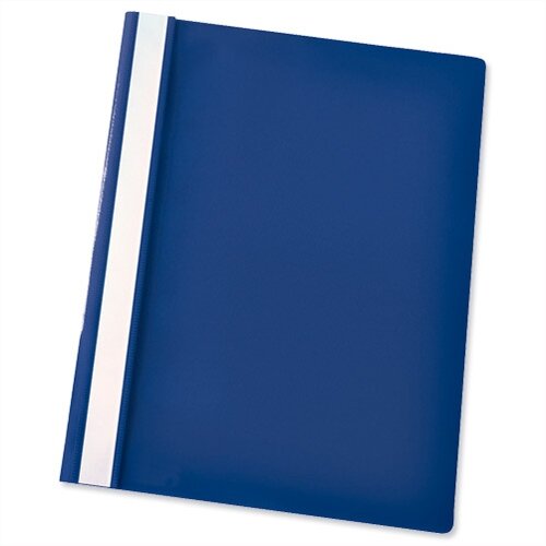 Esselte A4 Dark Blue Report Flat File Lightweight Plastic Clear Front ...