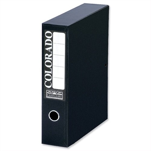 A4 Black Box File Lock Spring 70mm Spine Pack 5 Eastlight Colorado ...