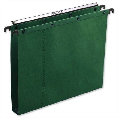 L Oblique Ultimate Foolscap Suspension File Green 350 Sheets 30mm ...
