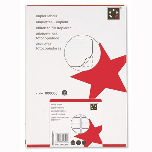 10 Labels per Sheet Copier 105 x 58mm 1000 Labels 5 Star - Hunt Office UK