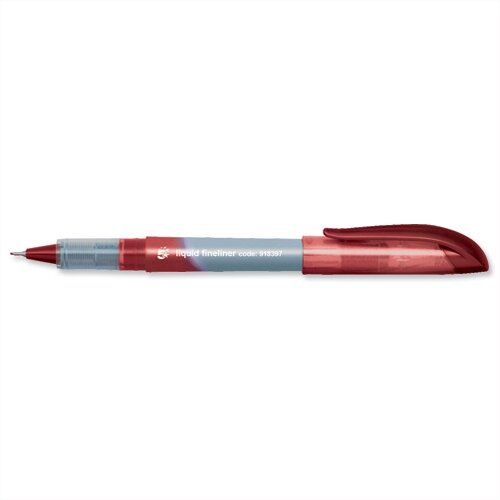 Red Fineliner Pen 0.4mm Line 5 Star Pack 12 - Hunt Office UK