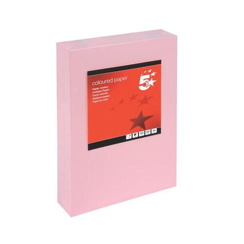5 Star Light Pink A3 Paper Multifunctional Ream-Wrapped 80gsm 500 ...