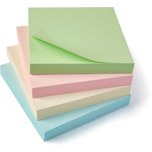 5 Star Eco Repositionable Notes 76x76mm Re-Move Pastel Pack 12 - Hunt ...