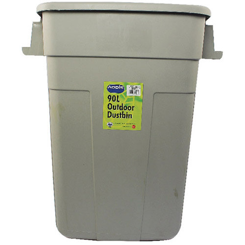 Addis Grey 90 Litre Rectangular Dustbin Base (Pack of 1) 510894 - Hunt ...
