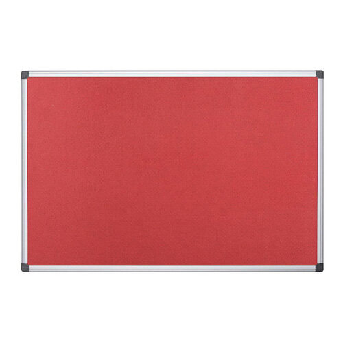 Bi-Office Felt Board 1200 x 900mm Red FA0546170 - Hunt Office UK