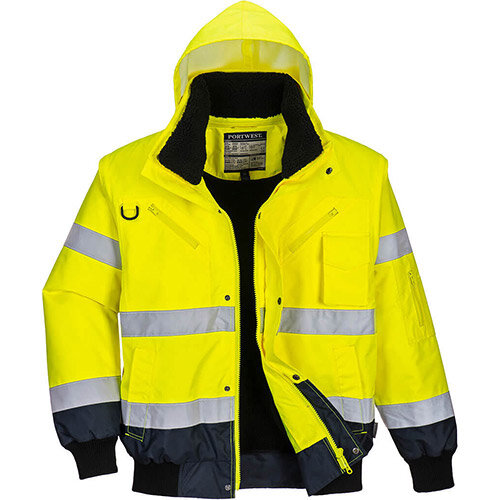 Portwest C465 3in1 Bomber Jacket 3:2 Yellow & Navy XL - Hunt Office UK