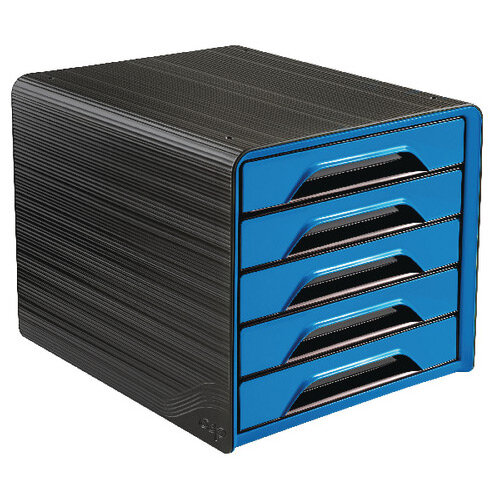 CEP Smoove 5 Drawer Module Black/Blue 1071110351 - Hunt Office UK
