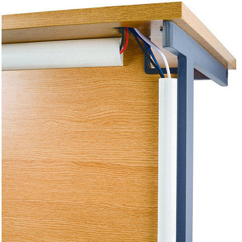 D-Line Desk Trunking Cable Mnagement 1.5m White 2D155025W - Hunt Office UK