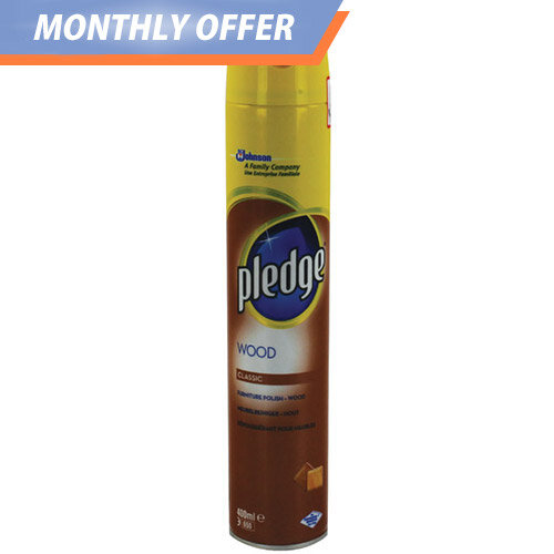 Pledge Natural Wood Furniture Polish 400ml 7511528 Pack 1 - Hunt Office UK