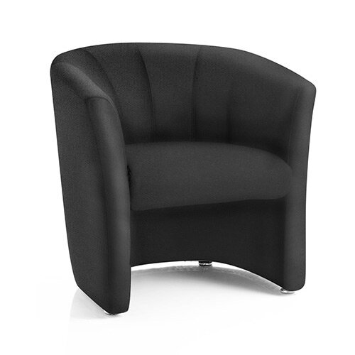 Neo Single Reception Tub Chair Black Fabric - Hunt Office UK