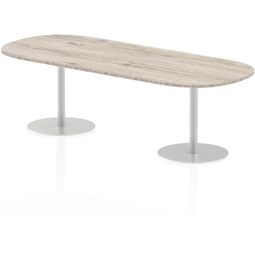 Italia Double D-End Boardroom Table With Trumpet Base W2400mm Top 725mm ...