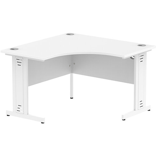 Impulse Symmetrical Corner Office Desk W1200xH730mm White Cable Managed ...
