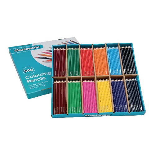 Classmaster Colouring Pencils Assorted CP500 Pack of 500 - Hunt Office UK