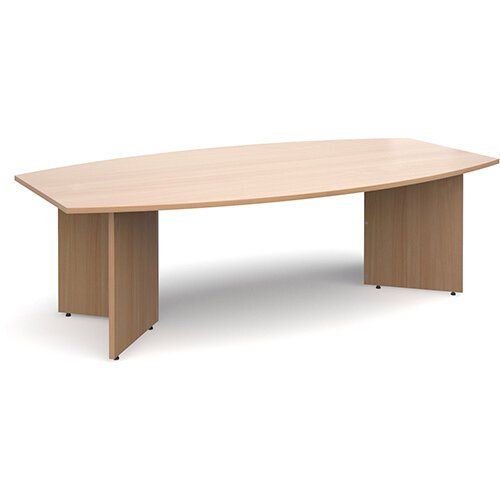 Arrow Head Leg Radial Boat Shaped Boardroom Table 2400mm x 800/1300mm ...