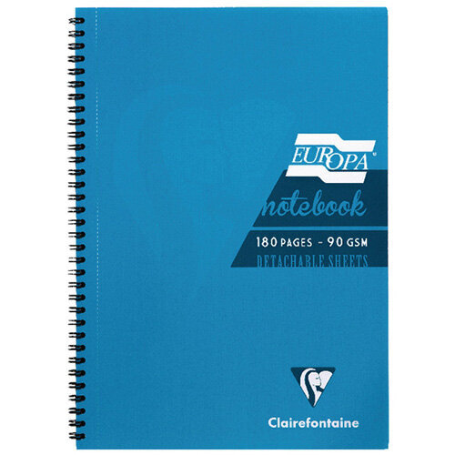 Europa A4 Notebook 180 Pages Turquoise 5802Z - Hunt Office UK