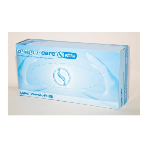 SemperCare Edition Latex Gloves Powder Free LARGE Pack of 100 - Hunt Office UK