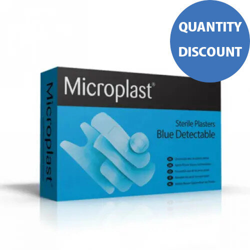 Microplast Blue Detectable Assorted Plasters (100) Box 86931 - Hunt ...