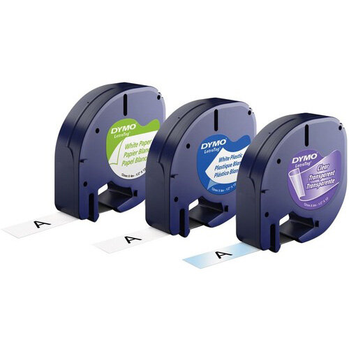 DYMO LetraTag assorted 3 pack label-making tape - Hunt Office UK