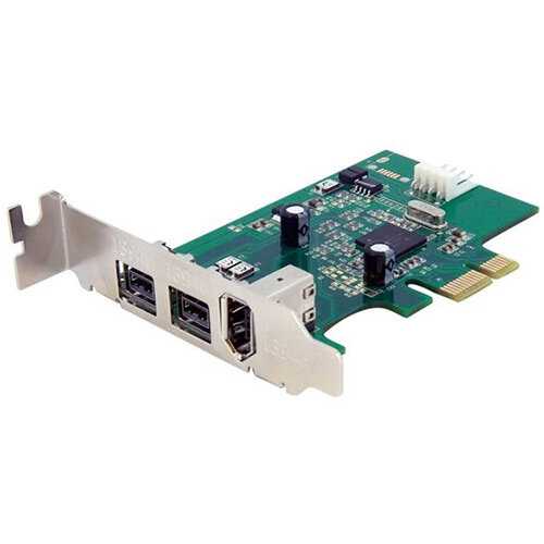 StarTech.com 3 Port 2b 1a Low Profile 1394 PCI Express FireWire Card ...