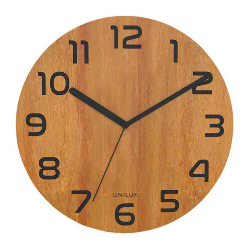 Unilux Palma Bamboo Wall Clock 400140806 - Hunt Office UK