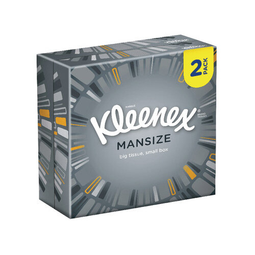 Kleenex Mansize Compact Box Facial Tissues 44 Per Pack (Pack 2) 3717916 ...