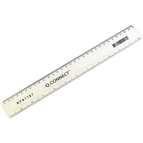 Q-Connect Ruler 300mm (30cm) Clear KF01107 - Hunt Office UK