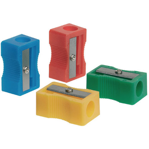 Single Hole Sharpener Plastic Pack of 10 Hunt Office UK
