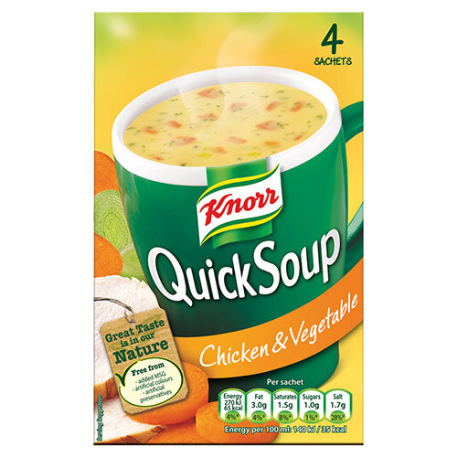 Knorr Quick Soup Chicken/Veg 4 x 20gm 129822 - Hunt Office UK