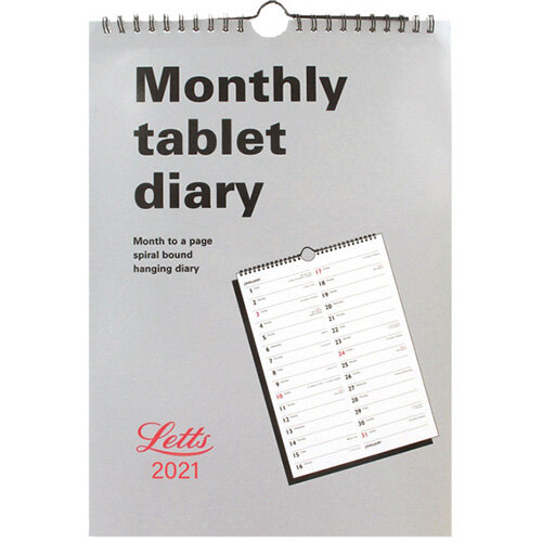Letts Monthly Tablet Calendar 2021 21-TMT - Hunt Office UK