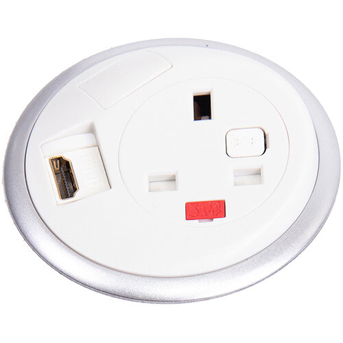 Pixel in-surface power module 1 x UK socket, 1 x TUF (A&C connectors ...