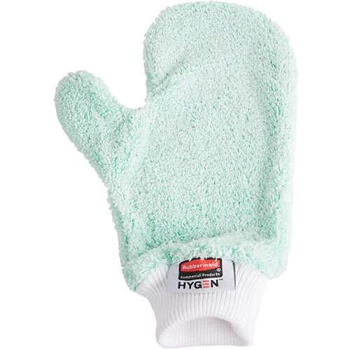 Rubbermaid Microfibre Dusting Mitt With Thumb Green - Hunt Office UK