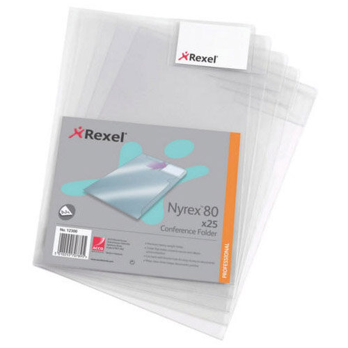 Rexel Nyrex-80 Conference Folder A4 Pack of 25 80CFA4 12300 - Hunt ...