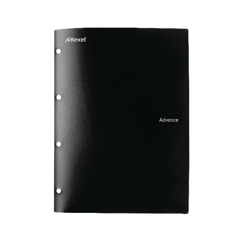 Rexel Advance Stay Put Folder and File A4 Black Pack 5 - Hunt Office UK
