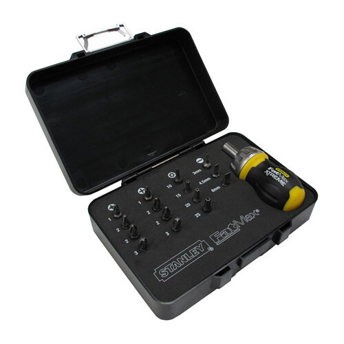 Stanley FatMax Xtreme Multibit Ratchet Stubby Screwdriver 15 Bits ...