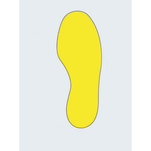 Floor Signal Yellow Markers Feet 300X100mm Pk 10 (5 Left/5Right) - Hunt ...