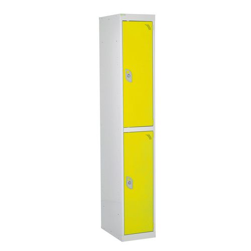 Secure Locker Grey Carcass With Yellow Doors 1800.450.450 2 Compartment ...