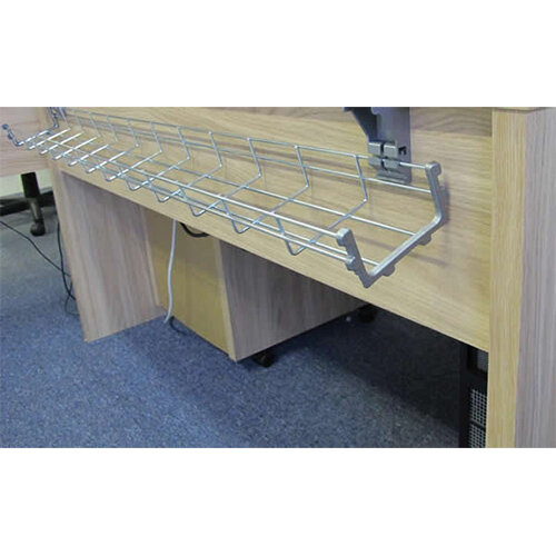 1400mm Desk Wire Cable Management Basket WB1400-S - Hunt Office UK