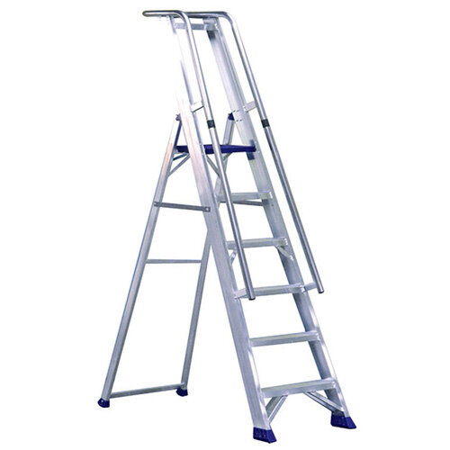 Aluminium 5 Steps Ladder Platform Height 1.16M Closed Height 2.05M ...
