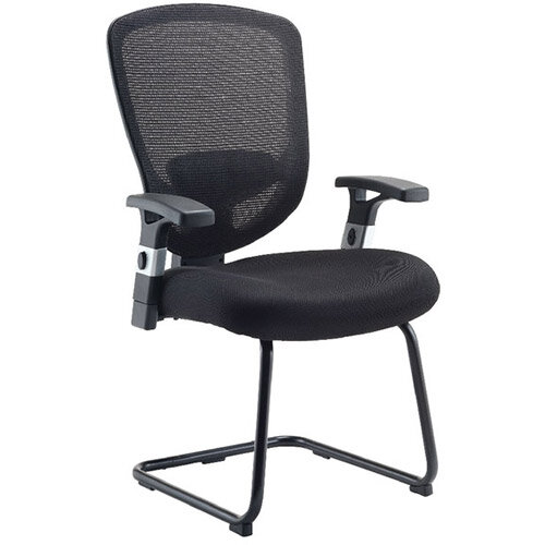 Arista Mesh Visitors Chair Black KF72247 - Hunt Office UK