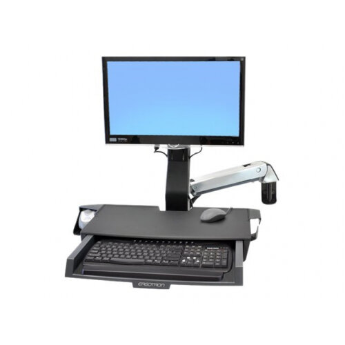 Ergotron StyleView Sit-Stand Combo Arm with Worksurface - Wall mount ...