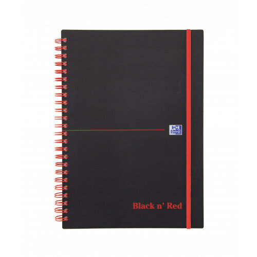 Black n Red A5 Wirebound Polypropylene Cover Notebook Ruled 140 Pages ...