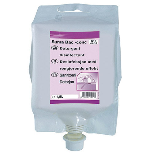 Diversey Suma Bac D10 Detergent and Disinfectant Concentrate 1.5 Litre ...
