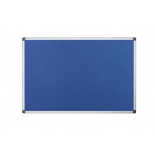 Bi-Office Maya Blue Felt Noticeboard Aluminium Frame 1200x1200mm ...