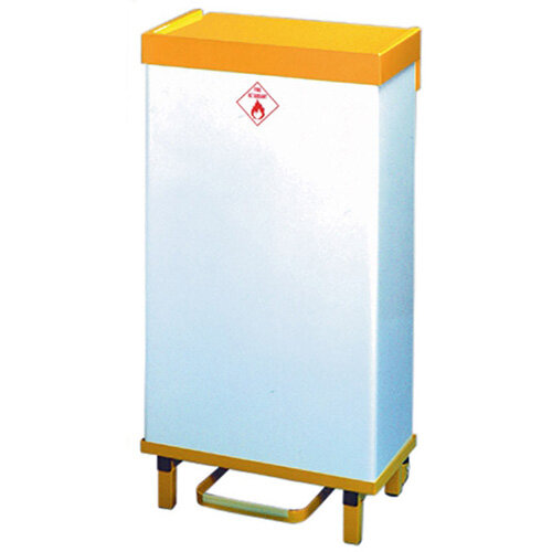 Fire Retardant Waste Bin 64 Litre White 330330 - Hunt Office UK