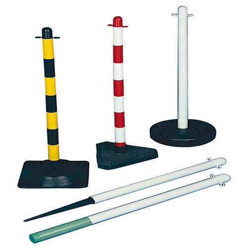 Freestanding Post Triangular Concrete-Weighted Base Red/White 371437 ...