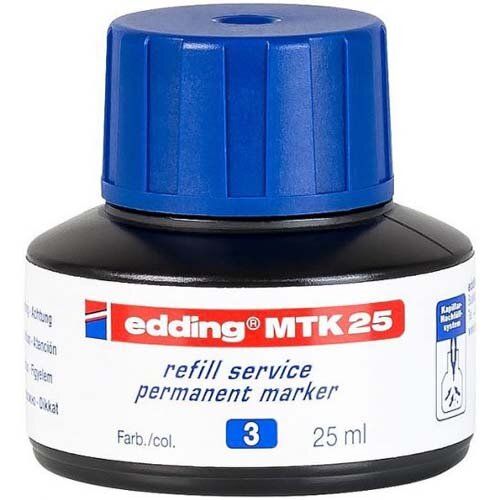 edding MTK 25 Bottled Refill Ink for Permanent Markers 25ml Blue ...