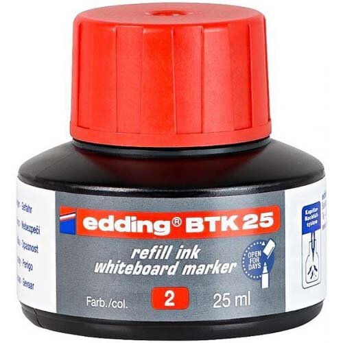 edding BTK 25 Bottled Refill Ink for Whiteboard Markers 25ml Red ...