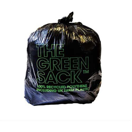 The Green Sack Heavy Duty Refuse Sack 70 Litre Black Roll 10 Sacks ...