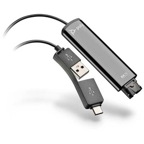 Poly DA75 USB A and USB C to QD Smart Digital Interface Adapter ...