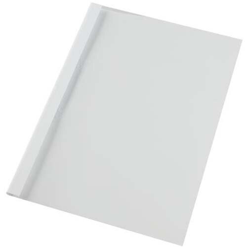 GBC Thermal Binding Cover A4 4mm Clear PVC Front White Silk Gloss Back ...